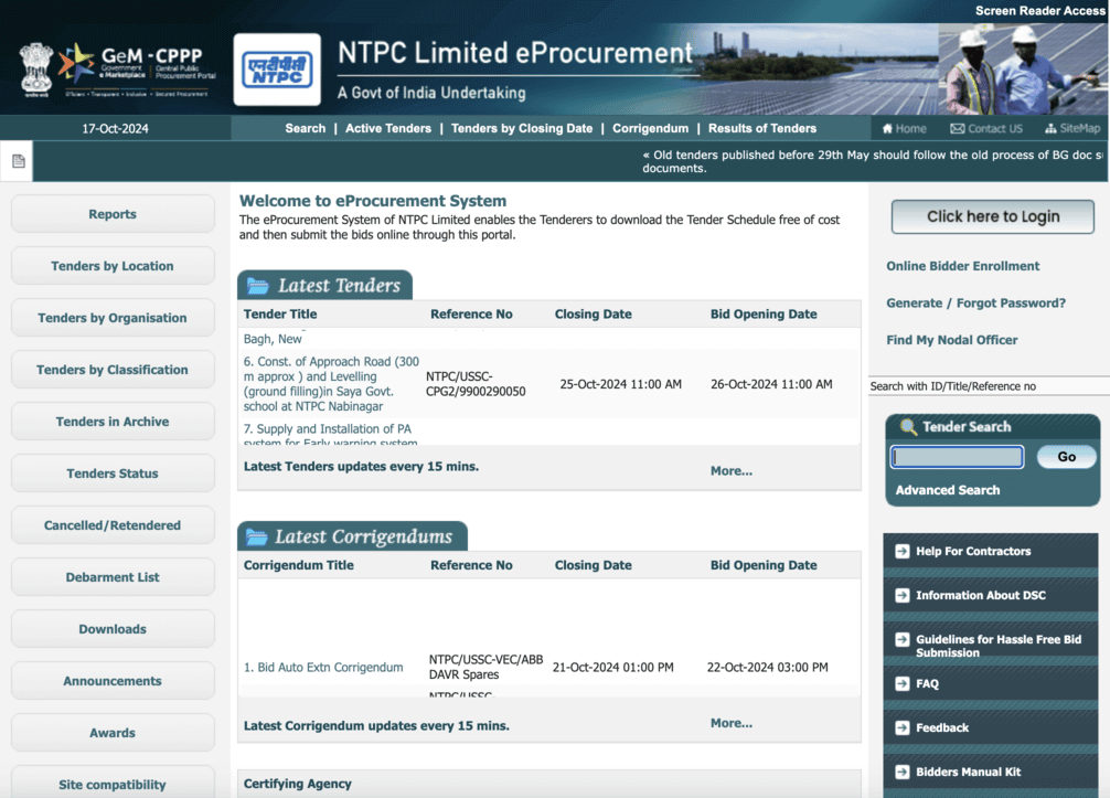 NTPC eProcurement Simplified | TenderShark
